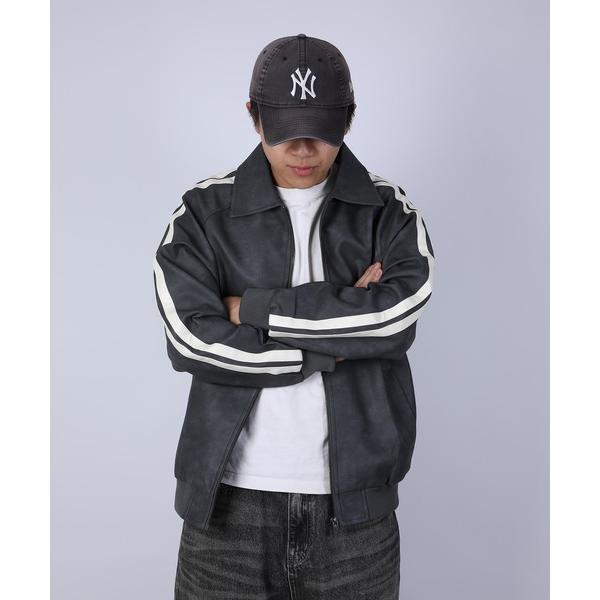 『セール実施中』ZOZO問い合わせ番号:99383430ショップ:aimoha，アイモハブランド:aimoha，アイモハ商品名:ラインスリーブ フェイクレザージャケット/Lined sleeve faux leather jacketカテゴ...