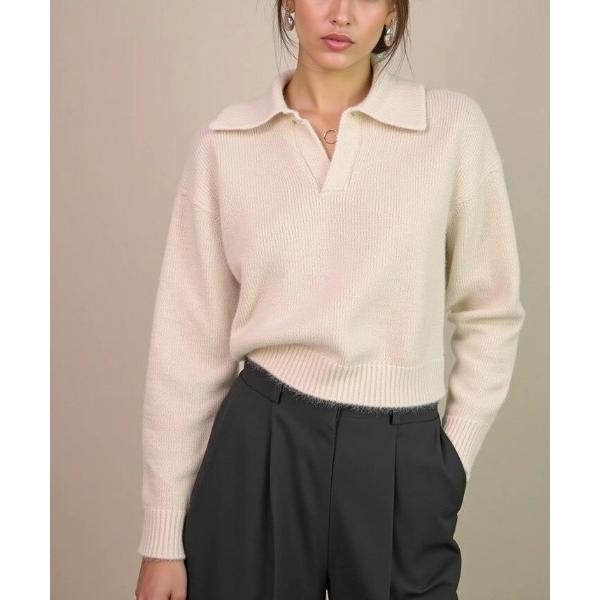『タイムセール実施中』ZOZO問い合わせ番号:99383528ショップ:ANAP，アナップブランド:cammie，キャミー商品名:襟付きキーネックニットトップスカテゴリ:トップス>ニット/セーターブランド品番:CA3-0577素材:ポ...