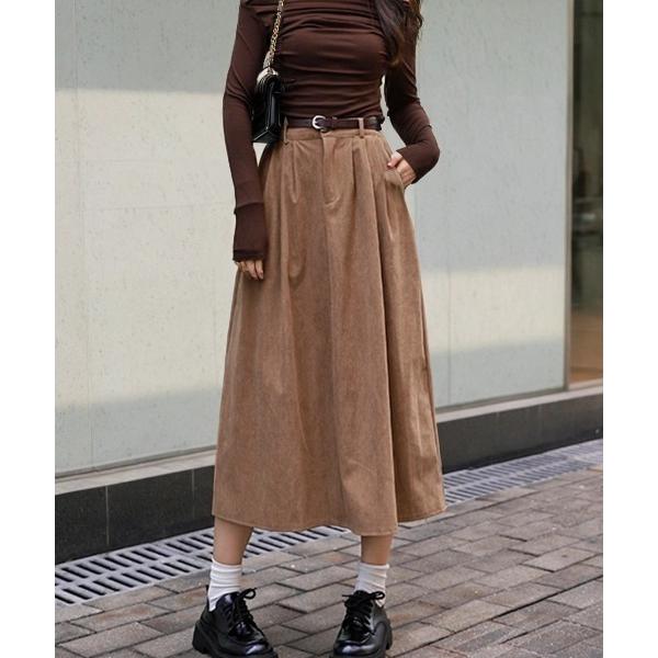 『タイムセール実施中』ZOZO問い合わせ番号:99383657ショップ:ANAP，アナップブランド:cammie，キャミー商品名:ベルト付きコーデユロイＡラインスカートカテゴリ:スカート>スカートブランド品番:CA1-0859素材:ポ...