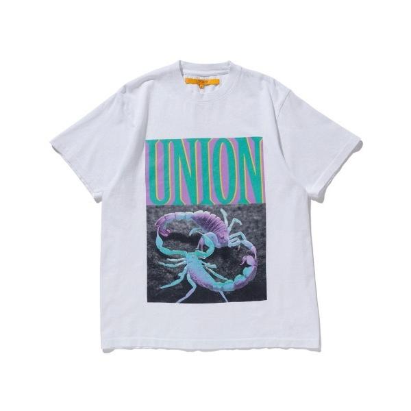 『セール実施中』参考価格：8，800円発売時期：2022年03月コンディション：C（やや使用感あり）使用感があり、やや気になる傷や汚れがあるアイテム全体的：汚れ参考商品名：UNION ORIGINAL SCORPIO TEE ユニオン Tシ...