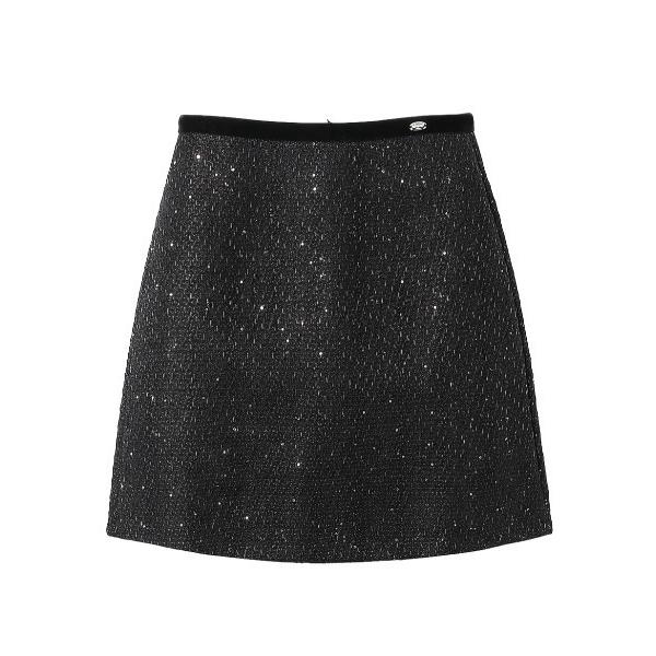 ZOZO問い合わせ番号:99416118ショップ:WANT SLIP，ウォント スリップブランド:CeLess，セレス，WANT SLIP，ウォント スリップ商品名:Sequined Tweed Skirt / スパンコールツイードスカート...