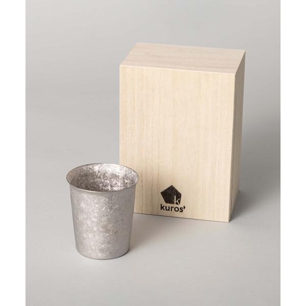 ZOZO問い合わせ番号:99416313ショップ:kuros'，クロスブランド:kuros'，クロス商品名:【kuros'オリジナル】チタン二重タンブラー 窯創り 広口ミニ シルバー 250ml 桐箱入りカテゴリ:食器/キッチン>グラ...