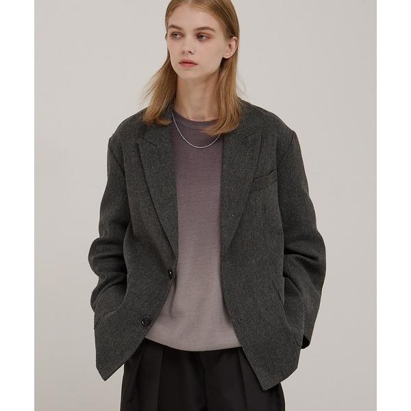 『タイムセール実施中』ZOZO問い合わせ番号:99417451ショップ:EMMA CLOTHES，エマ クローズブランド:EMMA CLOTHES，エマクローズ商品名:【セットアップ対応】ルーズシルエット ツイードライクテーラードジャケット...