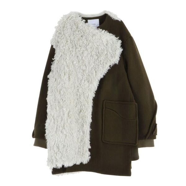 『セール実施中』ZOZO問い合わせ番号:99418701ショップ:UN3D.，アンスリードブランド:UN3D.，アンスリード商品名:BOA MIX WAVE LINE CT / ボアミックスウェーブラインコートカテゴリ:ジャケット/アウター...