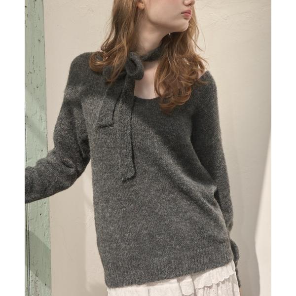 ZOZO問い合わせ番号:99419185ショップ:Auntie Rosa，アンティローザブランド:Birthday room，バースデイルーム商品名:Vネックタイ付きニット/V-neck tie knitカテゴリ:トップス>ニット/セ...