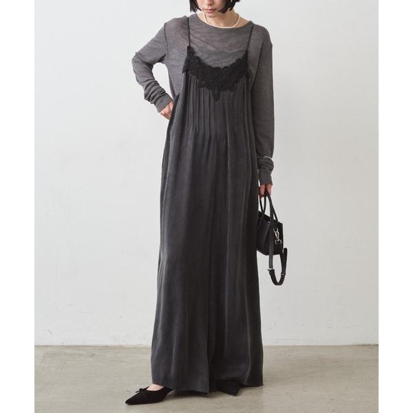 ZOZO問い合わせ番号:99449315ショップ:LOUNGEDRESS，ラウンジドレスブランド:LOUNGEDRESS，ラウンジドレス商品名:レースサテンキャミオールインワンカテゴリ:オールインワン・サロペット>つなぎ/オールインワ...