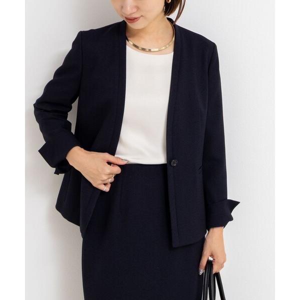 『セール実施中』ZOZO問い合わせ番号:99449684ショップ:NOLLEY'S，ノーリーズブランド:NOLLEY'S Sophi，ノーリーズソフィ，NOLLEY'S，ノーリーズ商品名:《セットアップ対応》ウォッシャブルウール調ノーカラー...