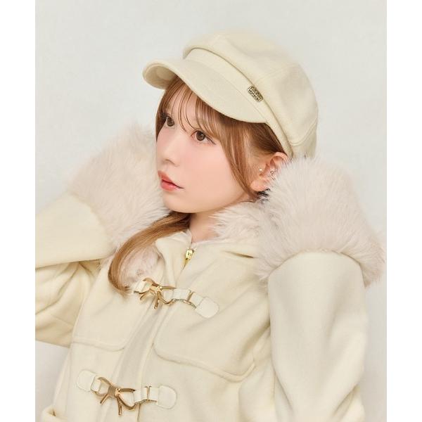 ZOZO問い合わせ番号:99450254ショップ:apres jour，アプレジュールブランド:apres jour，アプレジュール商品名:【apres jour×ARIAZ】チャームタグ付きキャスケットカテゴリ:帽子>キャスケットブ...