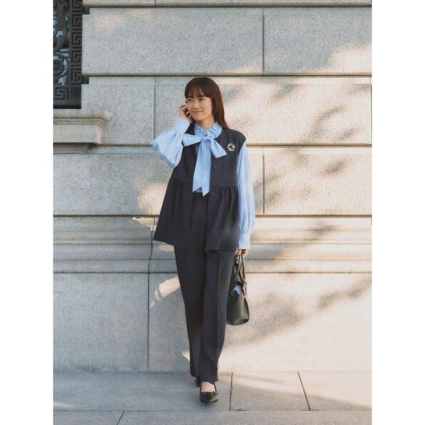 ZOZO問い合わせ番号:99450596ショップ:BEAMS HEART，ビームスハートブランド:BEAMS HEART，ビームスハート商品名:【セレモニー・ハレの日】ペプラム ベスト × パンツ セットアップカテゴリ:フォーマルスーツ/小...