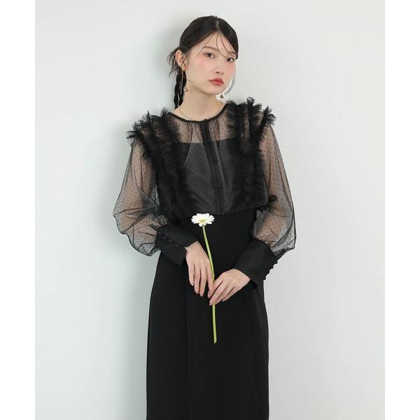 『タイムセール実施中』ZOZO問い合わせ番号:99451006ショップ:Kana，カナブランド:Kana，カナ商品名:ドットチュールフリルトップス ダブルストラップキャミワンピ 2点セット パーティー ドレス 結婚式 お呼ばれ オケージョン...