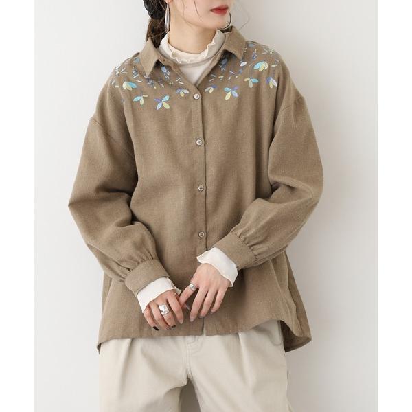 『タイムセール実施中』ZOZO問い合わせ番号:99451032ショップ:FUNALIVE，ファンアライブブランド:Quelle Chance，ケルシャンス，FUNALIVE，ファンアライブ商品名:草花刺繍シャツカテゴリ:トップス>シャ...