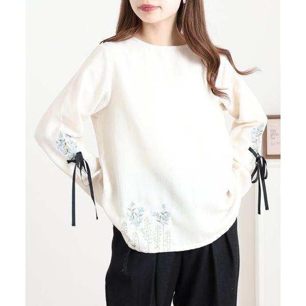 ZOZO問い合わせ番号:99451033ショップ:FUNALIVE，ファンアライブブランド:Quelle Chance，ケルシャンス，FUNALIVE，ファンアライブ商品名:袖ブーケ刺繍ブラウス 無地　ギンガムチェックカテゴリ:トップス&g...