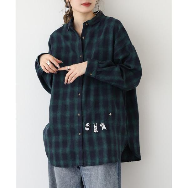 ZOZO問い合わせ番号:99451040ショップ:FUNALIVE，ファンアライブブランド:Quelle Chance，ケルシャンス，FUNALIVE，ファンアライブ商品名:アニマル刺繍ビッグシャツカテゴリ:トップス>シャツ/ブラウス...