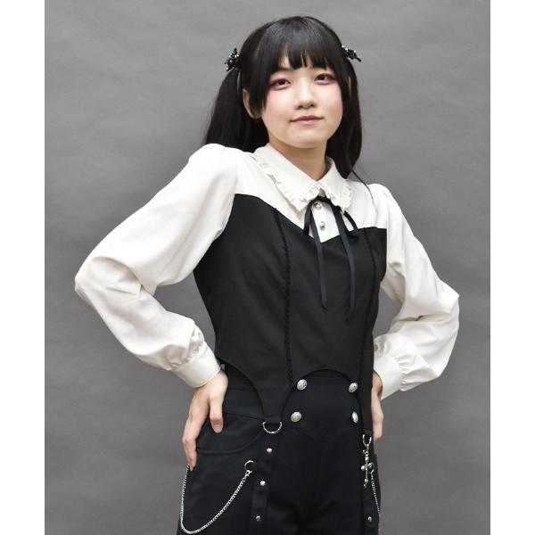 『セール実施中』ZOZO問い合わせ番号:99452061ショップ:axes femme，アクシーズファムブランド:NIBBLE POISON，ニブルポイズン商品名:ガータービスチェデザインブラウスカテゴリ:トップス>シャツ/ブラウスブ...