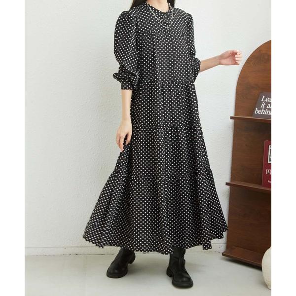 『セール実施中』ZOZO問い合わせ番号:99452644ショップ:FRP，エフアールピーブランド:MAISON DE THERESE，メゾン ド テレーズ，FRP，エフアールピー商品名:ドット水玉柄ティアードロングワンピースカテゴリ:ワンピ...