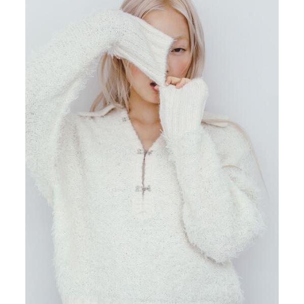 『セール実施中』ZOZO問い合わせ番号:99452720ショップ:KBF，ケービーエフブランド:KBF，ケイビーエフ商品名:フロントホックベアーニットカテゴリ:トップス>ニット/セーターブランド品番:KBA7-22R270素材:本体 ...