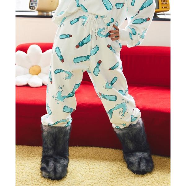 ZOZO問い合わせ番号:99453631ショップ:PUNYUS，プニュズブランド:PUNYUS，プニュズ商品名:【新サイズ】フード総柄スウェットパンツ(RAMUNE)カテゴリ:パンツ>スウェットパンツブランド品番:PN21SS-032...