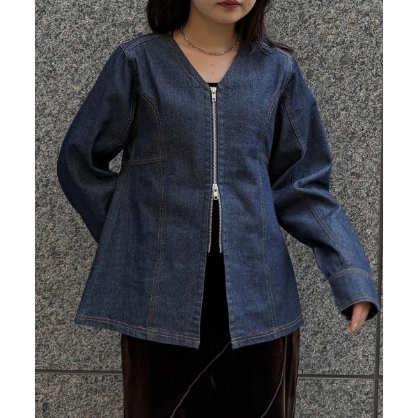 『セール実施中』ZOZO問い合わせ番号:99453916ショップ:unit lab，ユニットラボブランド:&amp;g'aime，アンジェム商品名:【＆g'aime】デニムWジップチュニック　Denim Double-Zip Tunicカテ...