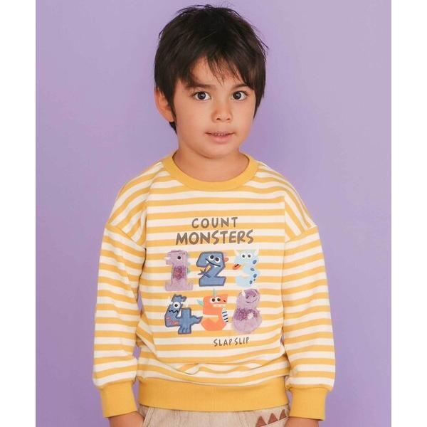 『タイムセール実施中』ZOZO問い合わせ番号:99485322ショップ:BEBE ONLINE STORE，ベベ オンラインストアブランド:SLAP SLIP，スラップスリップ商品名:無地ボーダーいろんな恐竜刺しゅうトレーナー(80~130...