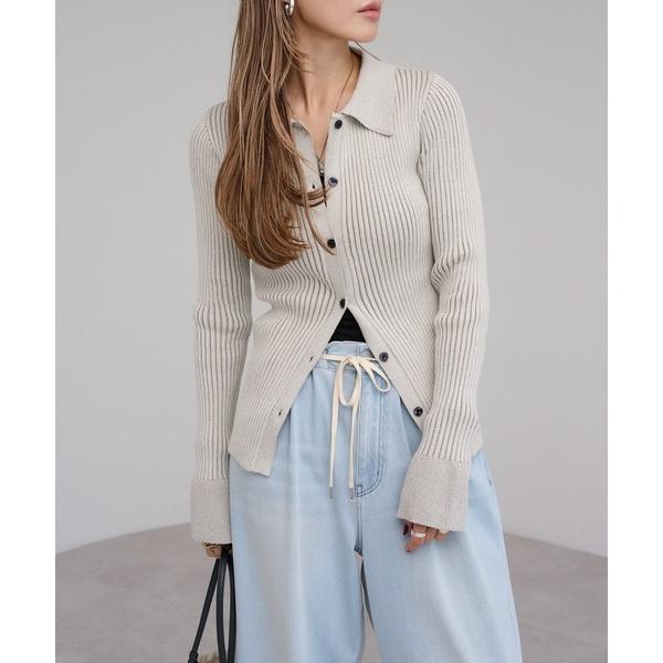 『セール実施中』ZOZO問い合わせ番号:99486019ショップ:Bonjour Sagan，ボンジュールサガンブランド:Bonjour Sagan，ボンジュールサガン商品名:襟付きフレアスリーブリブニットカテゴリ:トップス>ニット/...