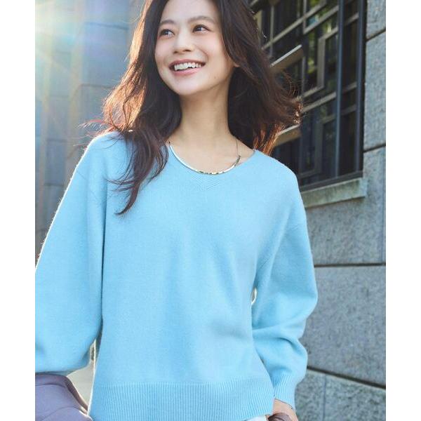 『タイムセール実施中』ZOZO問い合わせ番号:99486431ショップ:INDIVI，インディヴィブランド:INDIVI，インディヴィ商品名:【洗える／カシミヤ混】ミドルゲージVネックニットカテゴリ:トップス>ニット/セーターブランド...