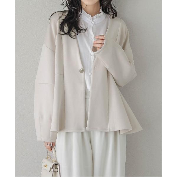 『タイムセール実施中』ZOZO問い合わせ番号:99487008ショップ:SUGAR BISKET，シュガービスケットブランド:SUGAR BISKET，シュガービスケット商品名:ノーカラーペプラムジャケットカテゴリ:ジャケット/アウター&g...