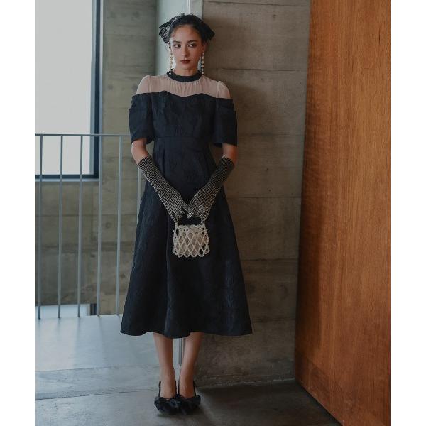 ZOZO問い合わせ番号:99487101ショップ:nissen，ニッセンブランド:Callarus，カラルス商品名:タックスリーブジャガードロング丈ワンピースドレス〔Callarus〕カテゴリ:ワンピース/ドレス>ドレスブランド品番:...