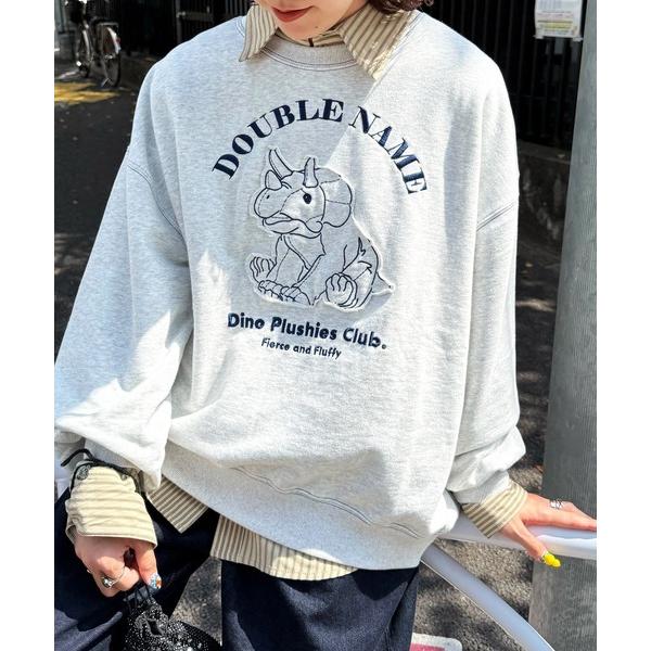『タイムセール実施中』ZOZO問い合わせ番号:99487175ショップ:DOUBLE NAME，ダブルネームブランド:DOUBLE NAME，ダブルネーム商品名:Dino Plushies Club刺しゅうプルオーバーカテゴリ:トップス&g...