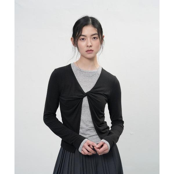 ZOZO問い合わせ番号:99488284ショップ:GENERAL IDEA，ジェネラルアイディアブランド:GENERAL IDEA，ジェネラルアイデア商品名:【GENERAL IDEA】レイヤードツイスト長袖Tシャツ / LAYERED T...