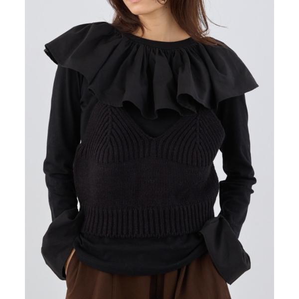 『タイムセール実施中』ZOZO問い合わせ番号:99488819ショップ:YARD PLUS/AUNT MARIE'S，ヤードプリュス/アントマリーズブランド:Libra Cue，リブラ キュー商品名:フリルカラーカットソーカテゴリ:トップス...