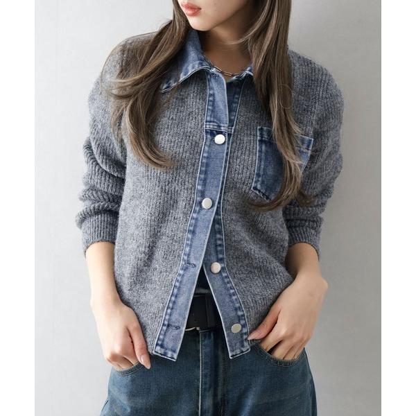『タイムセール実施中』ZOZO問い合わせ番号:99489175ショップ:SpRay，スプレイブランド:SpRay，スプレイ商品名:デニムポケット付き切替フェイクレイヤードカーディガンカテゴリ:トップス>カーディガン/ボレロブランド品番...