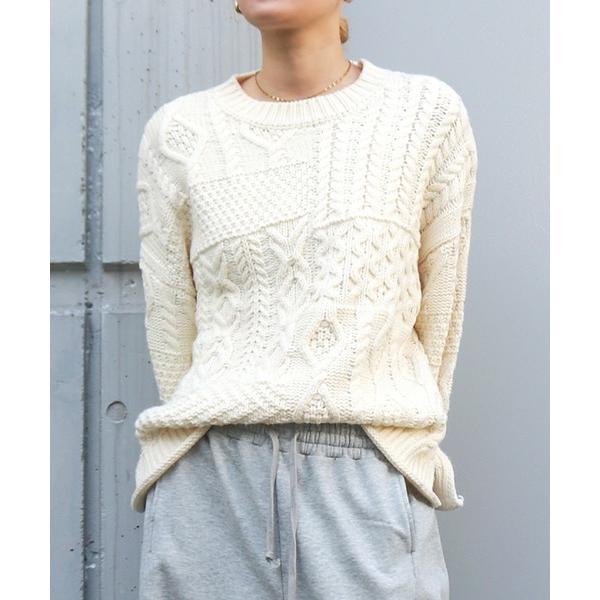 『タイムセール実施中』ZOZO問い合わせ番号:99519627ショップ:Ungrid，アングリッドブランド:Ungrid，アングリッド商品名:【WEB限定】パッチワークケーブルニットカテゴリ:トップス>ニット/セーターブランド品番:1...
