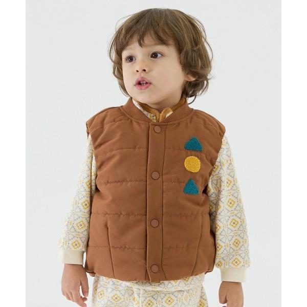 『セール実施中』ZOZO問い合わせ番号:99520086ショップ:moimoln，モイモルンブランド:moimoln，モイモルン商品名:【SOFT＆】ワンポイントモチーフ軽量パデットベストカテゴリ:トップス>ベストブランド品番:M25...