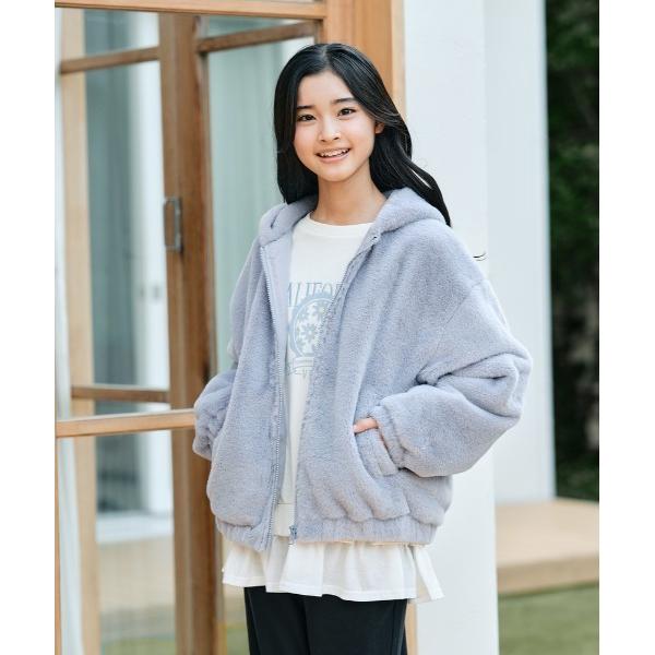 『タイムセール実施中』ZOZO問い合わせ番号:99551775ショップ:Right-on，ライトオンブランド:Right-on，ライトオン商品名:【VIVIAN BLUE】フェイクファーブルゾン (フード付き/フェイクファー/レギュラーシル...