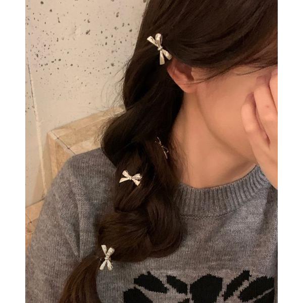 ZOZO問い合わせ番号:99583385ショップ:Auntie Rosa，アンティローザブランド:mul.，ムル商品名:【446620】リボンヘアミニヘアピン2点セット(RZ)カテゴリ:ヘアアクセサリー>ヘアピンブランド品番:ML00...