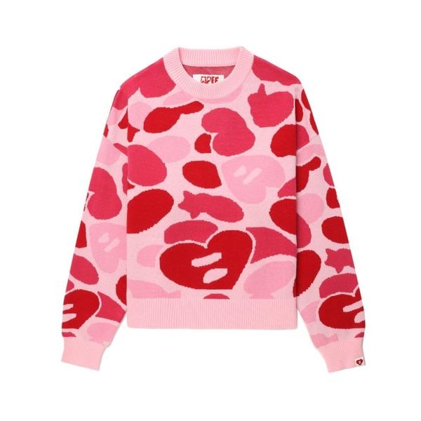 ZOZO問い合わせ番号:99583686ショップ:A BATHING APE，ア ベイシング エイプブランド:A BATHING APE，アベイシングエイプ商品名:CAMO MONOGRAM BIRDSEYE JACQUARD SWEATE...