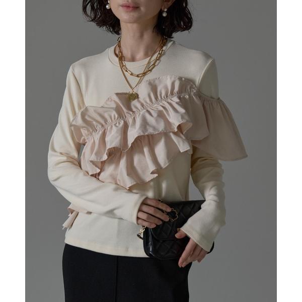 『タイムセール実施中』ZOZO問い合わせ番号:99583933ショップ:Bonjour Sagan，ボンジュールサガンブランド:each，イーチ，Bonjour Sagan，ボンジュールサガン商品名:アシメフリルリブプルオーバーカテゴリ:ト...