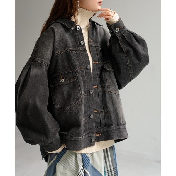 ZOZO問い合わせ番号:99584080ショップ:HUG.U，ハグユーブランド:HUG.U，ハグユー商品名:ぽわん袖デニムジャケットカテゴリ:ジャケット/アウター>デニムジャケットブランド品番:f654素材:綿100%原産国:中国カラ...