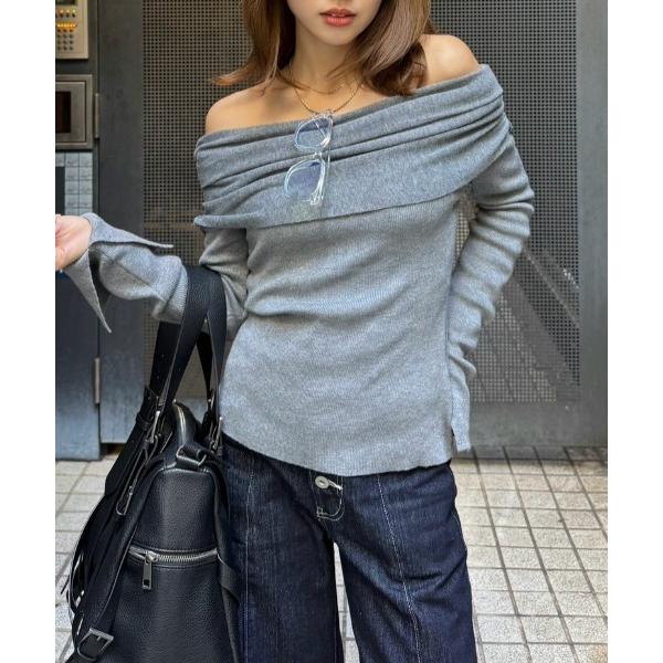 『タイムセール実施中』ZOZO問い合わせ番号:99584767ショップ:rienda，リエンダブランド:rienda，リエンダ商品名:オフショルギャザーニットトップス 秋服 冬服カテゴリ:トップス>ニット/セーターブランド品番:110...