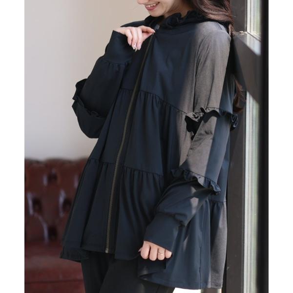 ZOZO問い合わせ番号:99584786ショップ:Neige，ネージュブランド:Neige，ネージュ商品名:UVカットフリルティアードパーカーカテゴリ:水着/着物・浴衣>ラッシュガードブランド品番:OPK50801BK/OPK5080...