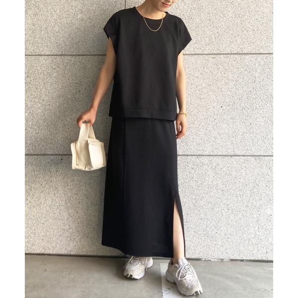 『タイムセール実施中』参考価格：5，720円発売時期：2022年05月コンディション：C（やや使用感あり）使用感があり、やや気になる傷や汚れがあるアイテムウエスト・後身頃：毛玉参考商品名：フレンチスリーブトップス＋スリットスカート　セットア...