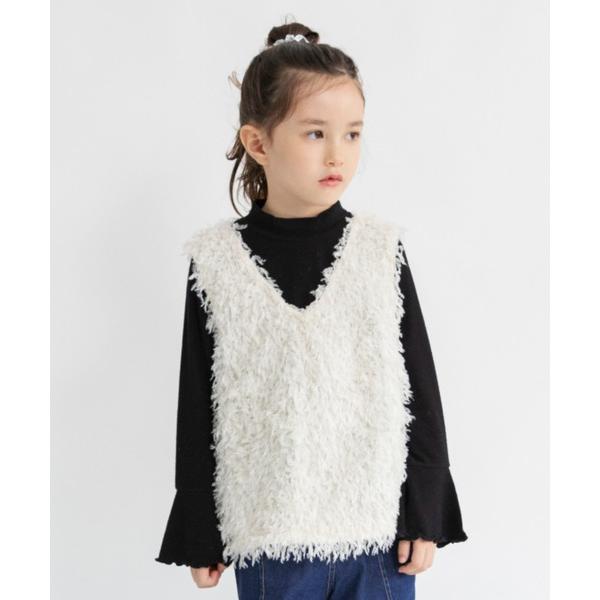 ZOZO問い合わせ番号:99615813ショップ:branshes，ブランシェスブランド:branshes，ブランシェス商品名:【プチレディ】シャギーベスト付きトップスセットカテゴリ:トップス>Tシャツ/カットソーブランド品番:12-...