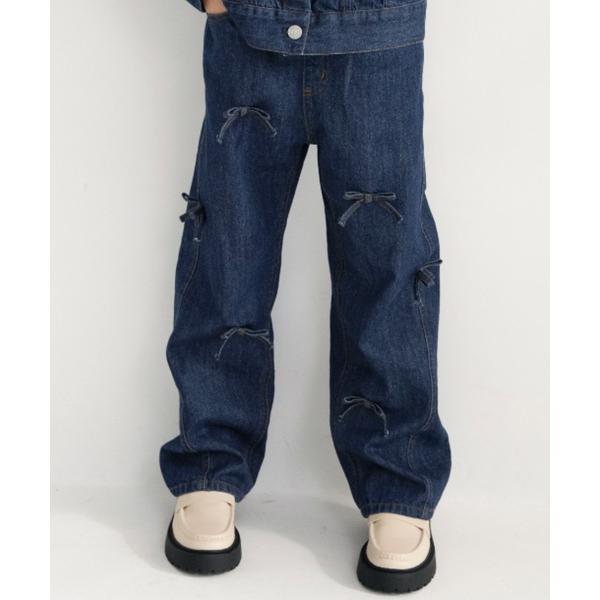 『セール実施中』ZOZO問い合わせ番号:99615825ショップ:branshes，ブランシェスブランド:EDWIN，エドウィン，branshes，ブランシェス商品名:【Ou? by EDWIN】リボン付きデニムパンツカテゴリ:パンツ&gt...
