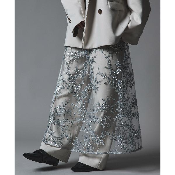 『タイムセール実施中』ZOZO問い合わせ番号:99616596ショップ:Ada.，エイダブランド:W:Huku，フーク商品名:フラワー スパンコール ラップ スカート / Flower Sequined Wrap Skirtカテゴリ:スカー...