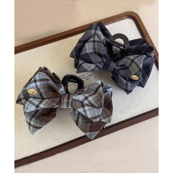 『タイムセール実施中』ZOZO問い合わせ番号:99616608ショップ:RiNc，リンクブランド:ammy.，エイミードット商品名:【 ammy. / エイミードット 】 チェック リボン バンスクリップ / ヘアクリップカテゴリ:ヘアアク...