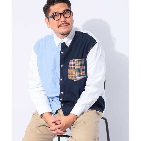 ZOZO問い合わせ番号:99616825ショップ:SAKAZEN，サカゼンブランド:SAKAZEN，サカゼン商品名:Hampton wear (ハンプトンウェア) デオドラントテープ パッチワークポケット ボタンダウン オックスシャツカテゴ...
