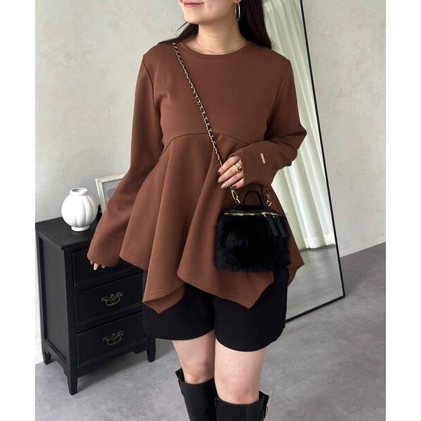 ZOZO問い合わせ番号:99616832ショップ:prose verse，プロズヴェールブランド:prose verse，プロズヴェール商品名:イレギュラーヘムカーブペプラムロンTカテゴリ:トップス>Tシャツ/カットソーブランド品番:...