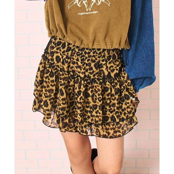 『タイムセール実施中』ZOZO問い合わせ番号:99619784ショップ:ANAP，アナップブランド:ANAP GiRL，アナップガール商品名:ヒョウ柄 ティアード スカパン【キッズお揃い】カテゴリ:スカート>スカートブランド品番:91...