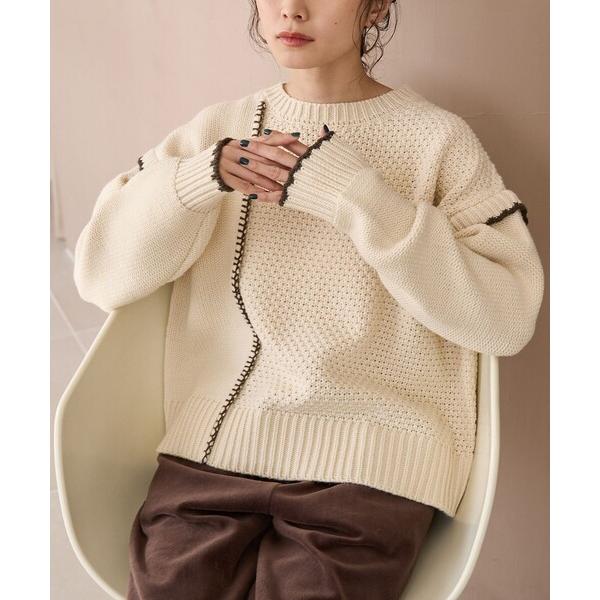 『タイムセール実施中』ZOZO問い合わせ番号:99619873ショップ:coen，コーエンブランド:coen，コーエン商品名:配色ステッチパッチワークニットカテゴリ:トップス>ニット/セーターブランド品番:76306000015素材:...