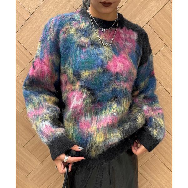 『セール実施中』ZOZO問い合わせ番号:99622263ショップ:AMERI VINTAGE，アメリビンテージブランド:Ameri，アメリ商品名:WILTED FLOWER MOHAIR JACQUARD  KNIT TOPカテゴリ:トップ...